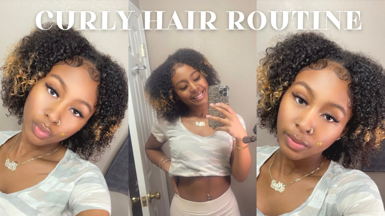 Curly Hair Routine | short 4b/4c hair - YouTube