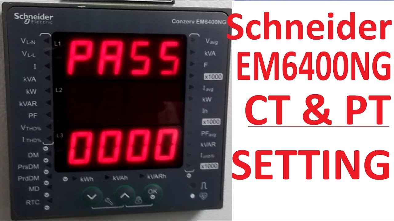 EM6400NG CT & PT setting. EM6400NG setting. - YouTube