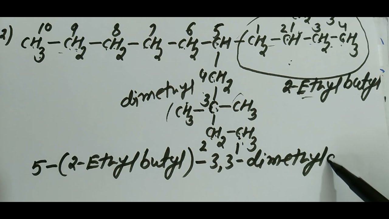 IUPAC NAMING OF COMPLEX ALKYL SUBSTITUTE - YouTube