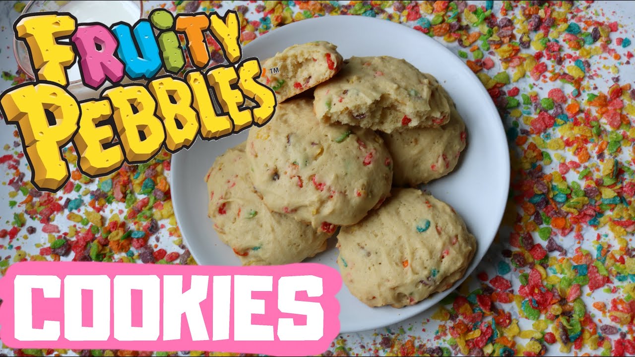 HOW TO BAKE FRUITY PEBBLE COOKIES - YouTube