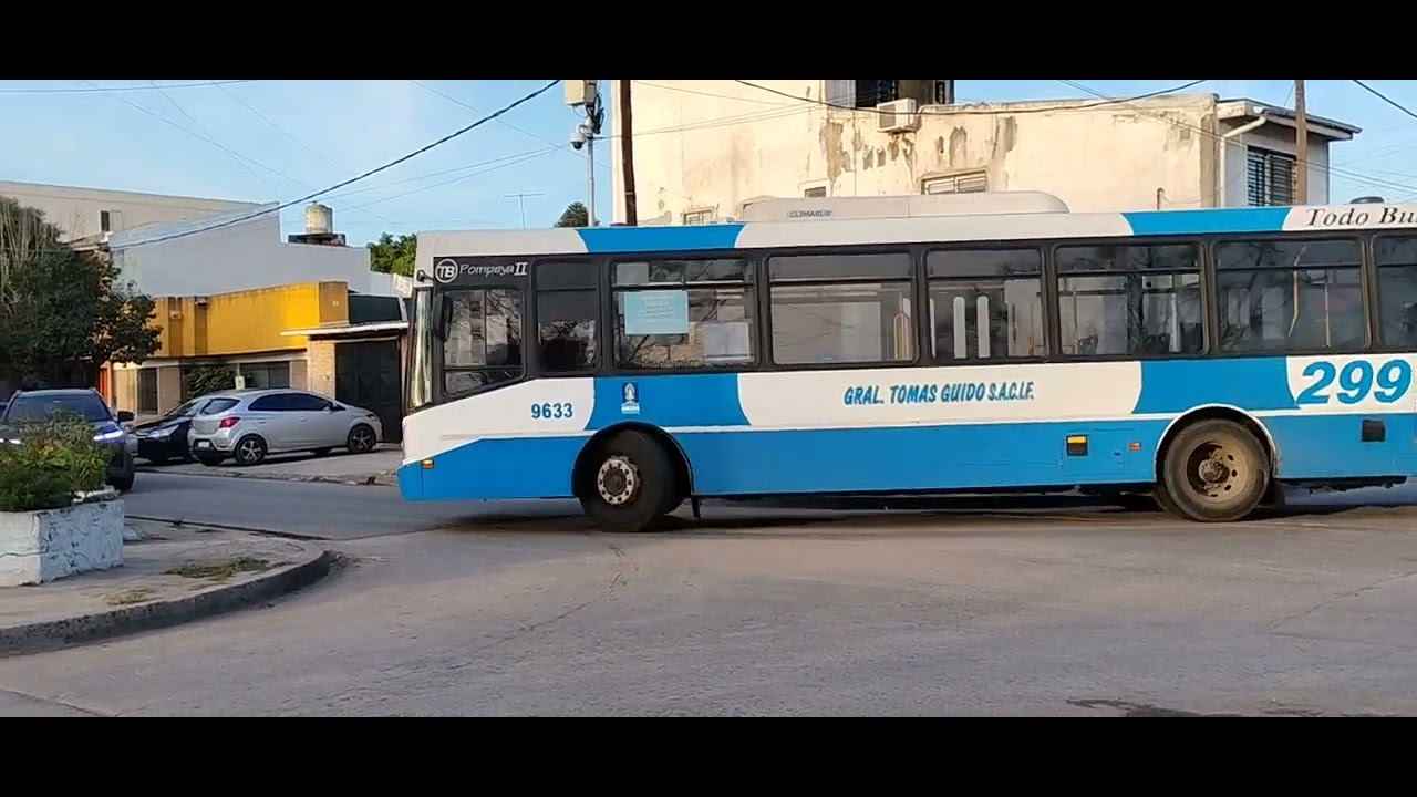 línea 299 interno 9633 todo bus Pompeya 2 pasando por Achaval gracias ...