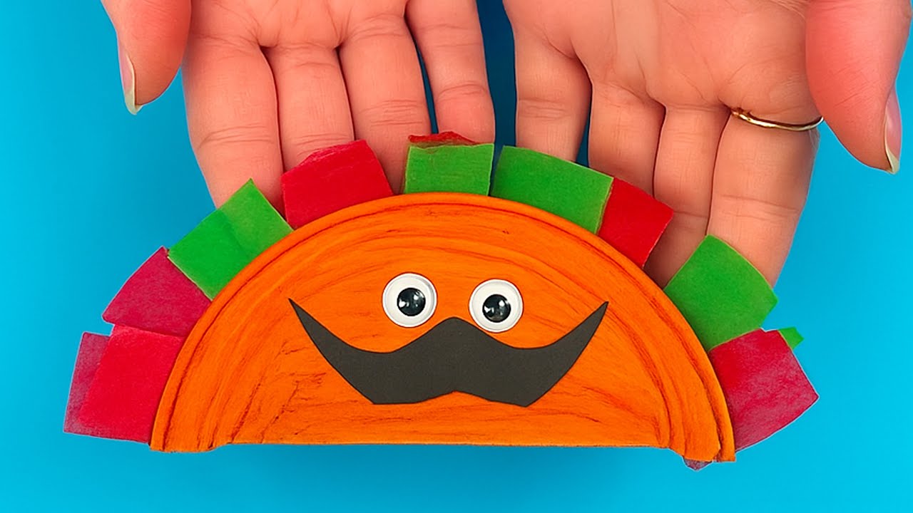 DIY Taco Paper Plate Craft 🌮 | Fun Mexican Food Craft for Kids #diy # ...