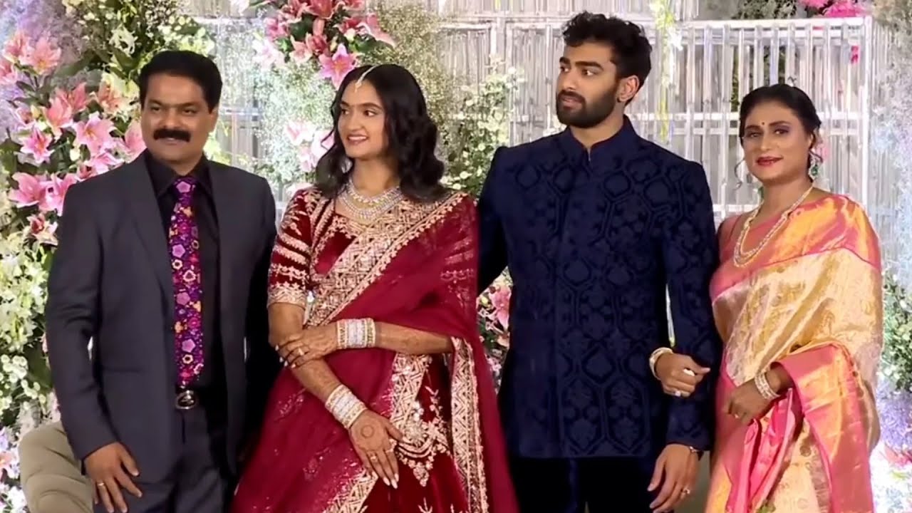 YS Sharmila With Her Family Visuals At Her Son Raja's Wedding Reception ...