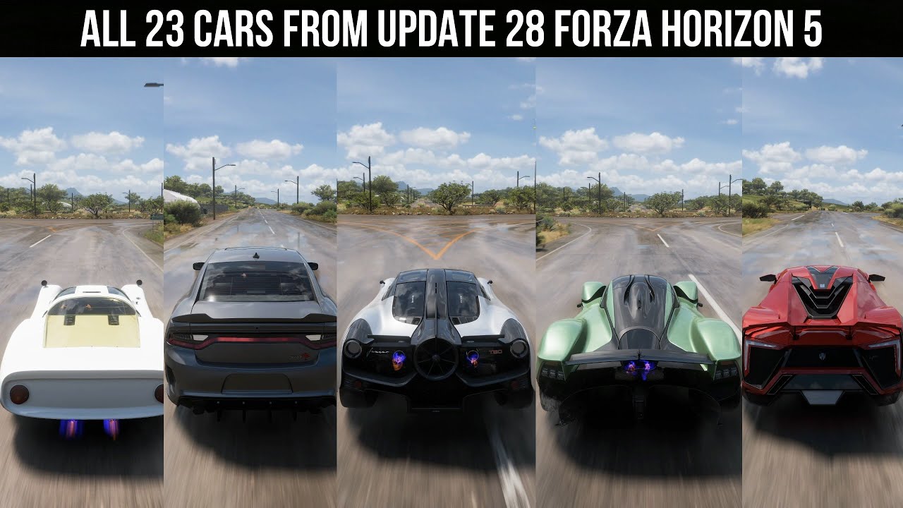 FORZA HORIZON 5 UPDATE 28 ALL CARS | KOENIGSEGG, PAGANI, SPANO ...