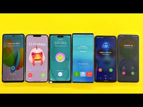 Madness Incoming Call IPhone 13 ProMax + LG Wing + Samsung S25 Ultra + TECNO Go + Honor X8 + Neffos 