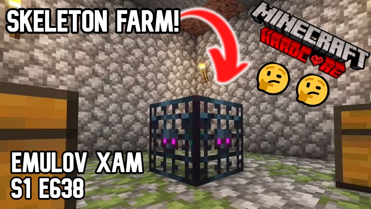 SKELETON FARM! Minecraft Hardcore Let's play S1 E638 - YouTube