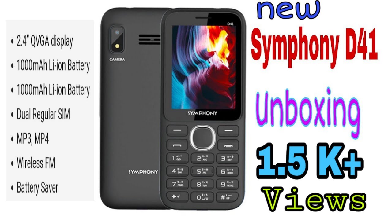 Symphony D41 unboxing | slim body | #Symphony mobile 📲 - YouTube