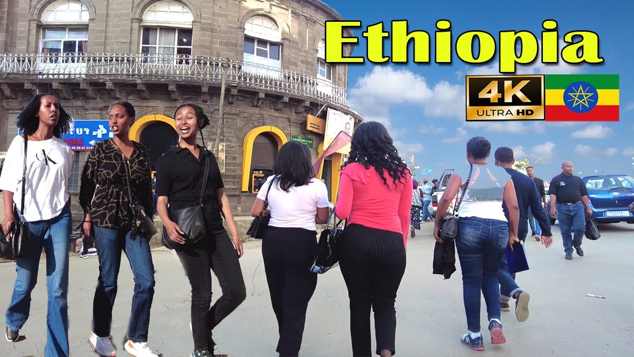 ፒያሳ- Addis Ababa Walking Tour (#353) Piassa-70Dereja, 🇪🇹 Ethiopia [4K ...