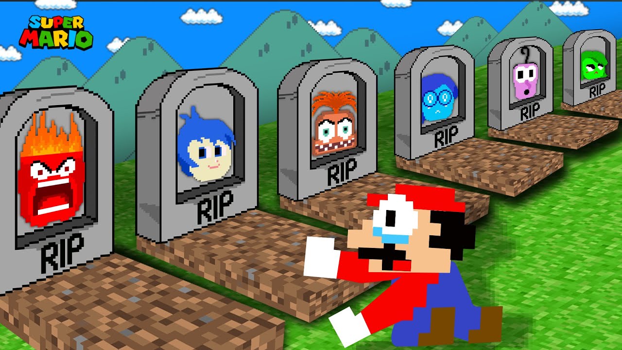 Super Mario Bros. but Mario R.I.P ALL Character Inside Out 2 | Sad ...