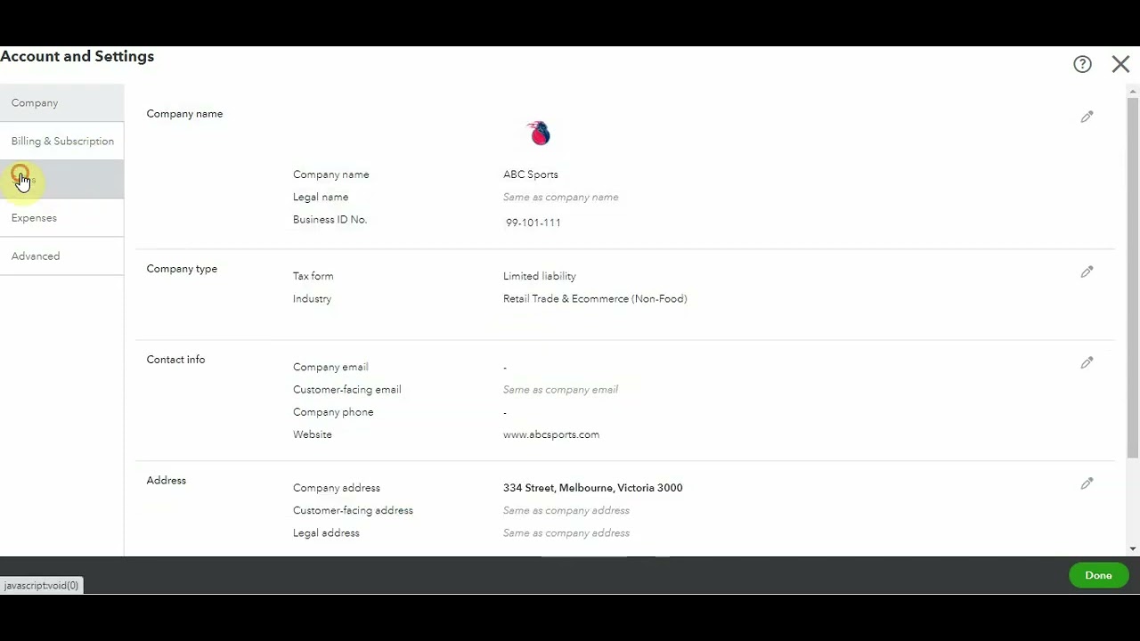 QB Accounts and Settings - YouTube