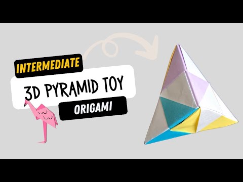 3D Origami Pyramid Toy- Full tutorial- #diy #origami #paper #papercraft ...