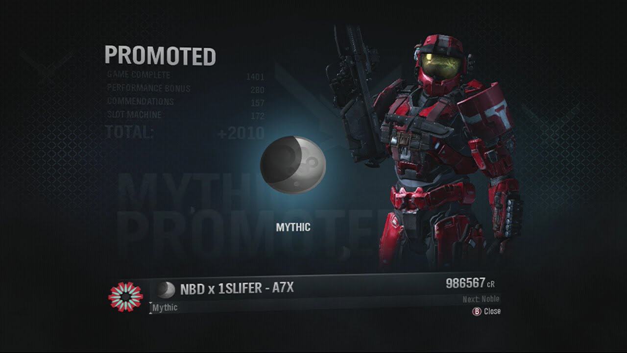 Halo Reach Mythic rank up game. - YouTube