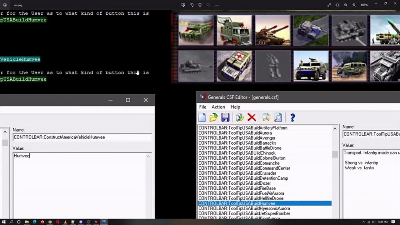 Generals Zero Hour Modding Tutorial - CSF Editor - Basic edit -Names and Descriptions - YouTube