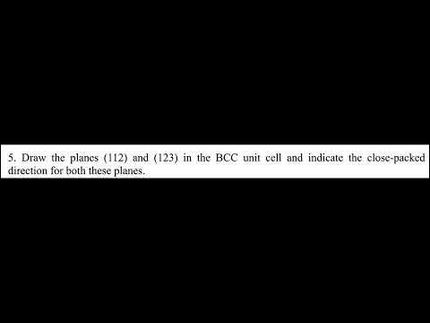 Draw the planes (112) and (123) in the BCC unit cell and indicate the close-packed direction ...