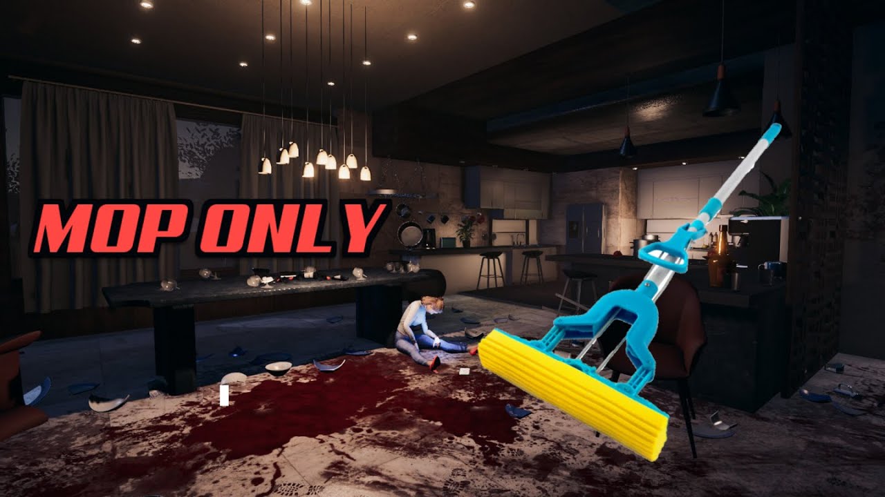 MOP ONLY Challenge (No Sponge)(Crime Scene Cleaner) - YouTube