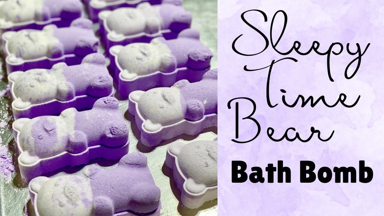 Sleepy Time Bear Bath Bomb | Lavender Bath Bomb - YouTube