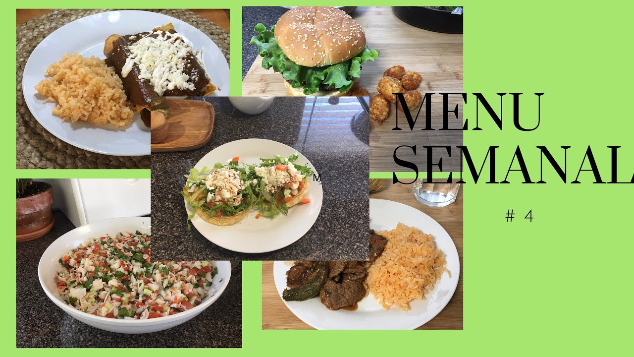 Menú Semanal # 4 // recetas fáciles de preparar - YouTube