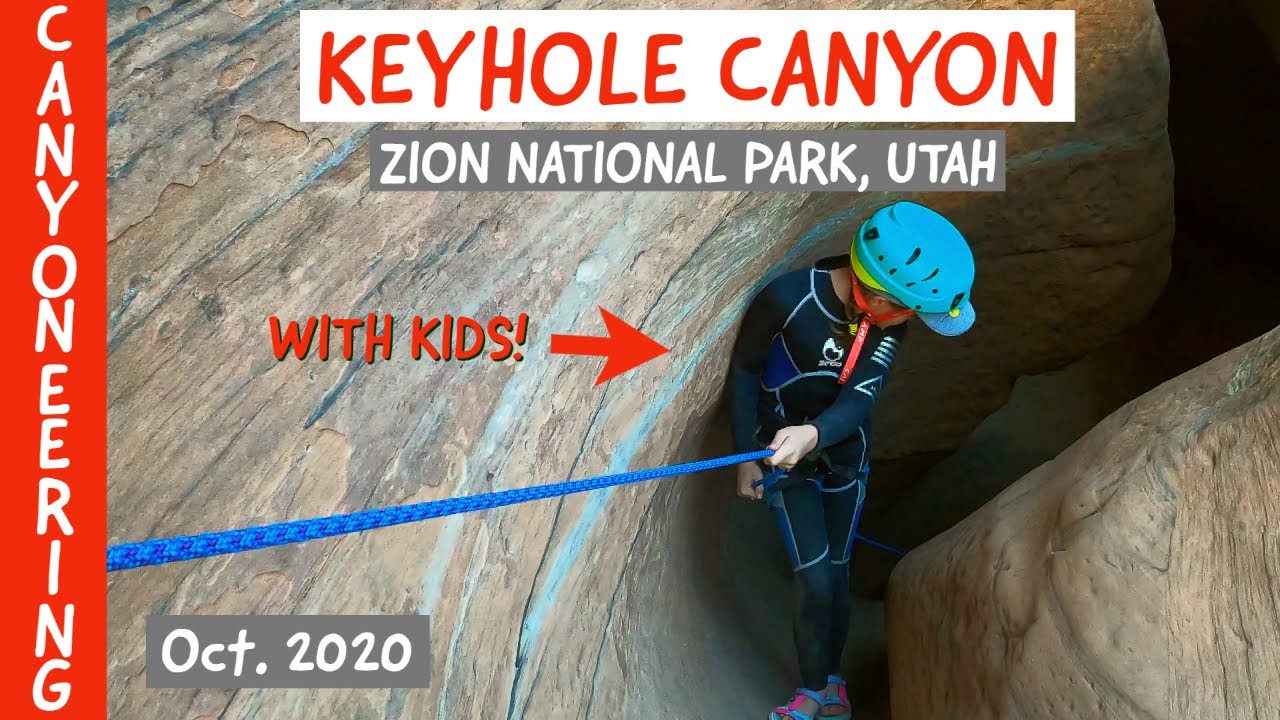 Canyoneering Keyhole Canyon, with kids (Zion National Park, Utah) - YouTube