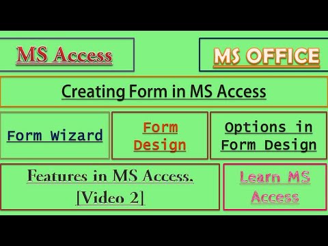 Creating Form in MS Access || Form Wizard | Form Design | Use of ...