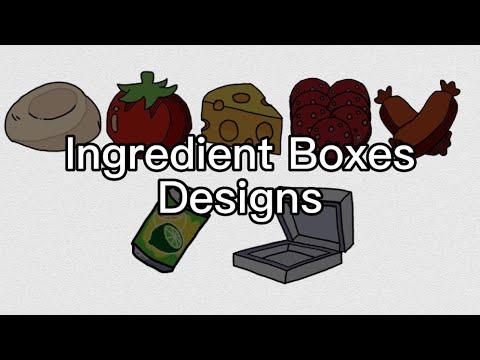 Work at a Pizza Place Ingredient Boxes Designs - YouTube