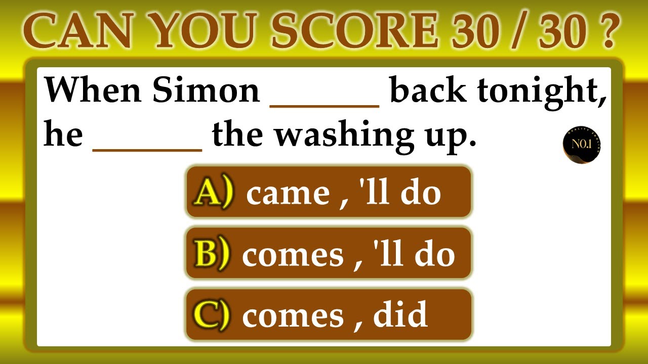 30 📝 English Grammar Full Practice Test | All Topics Covered 🔥| Tenses ...