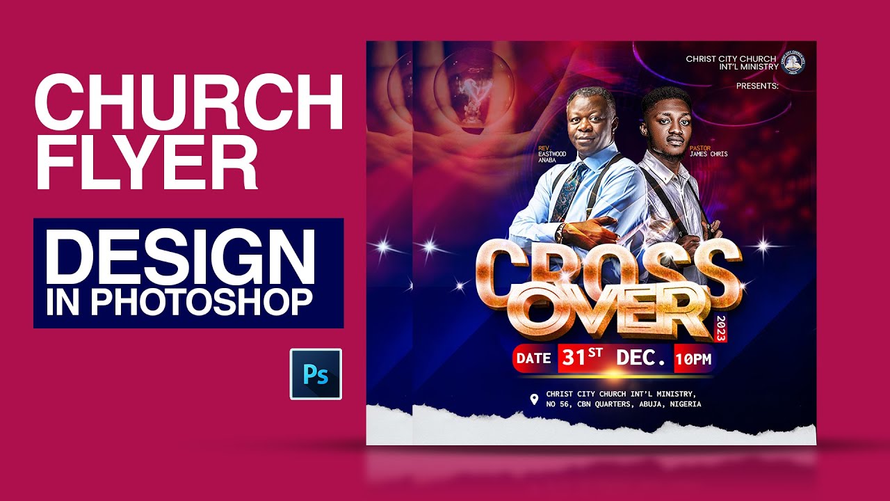 Cross Over Flyer Design in Photoshop | 2023 Cross Over Flyer | Church ...