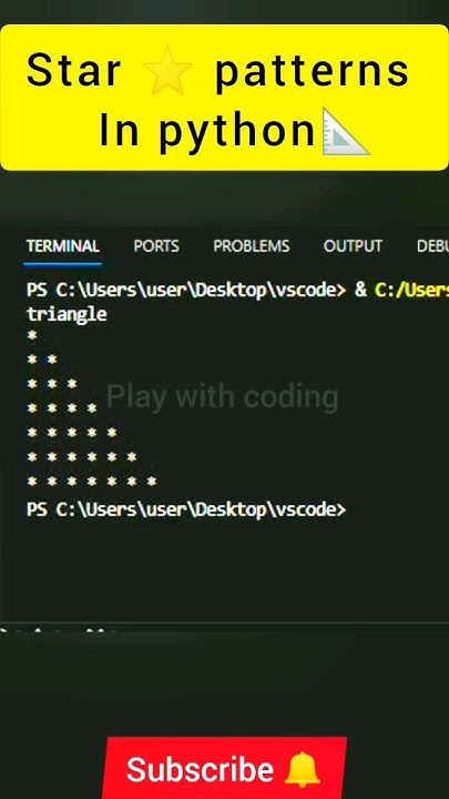 How to make Star pettern in python #python #pythonforbeginners - YouTube