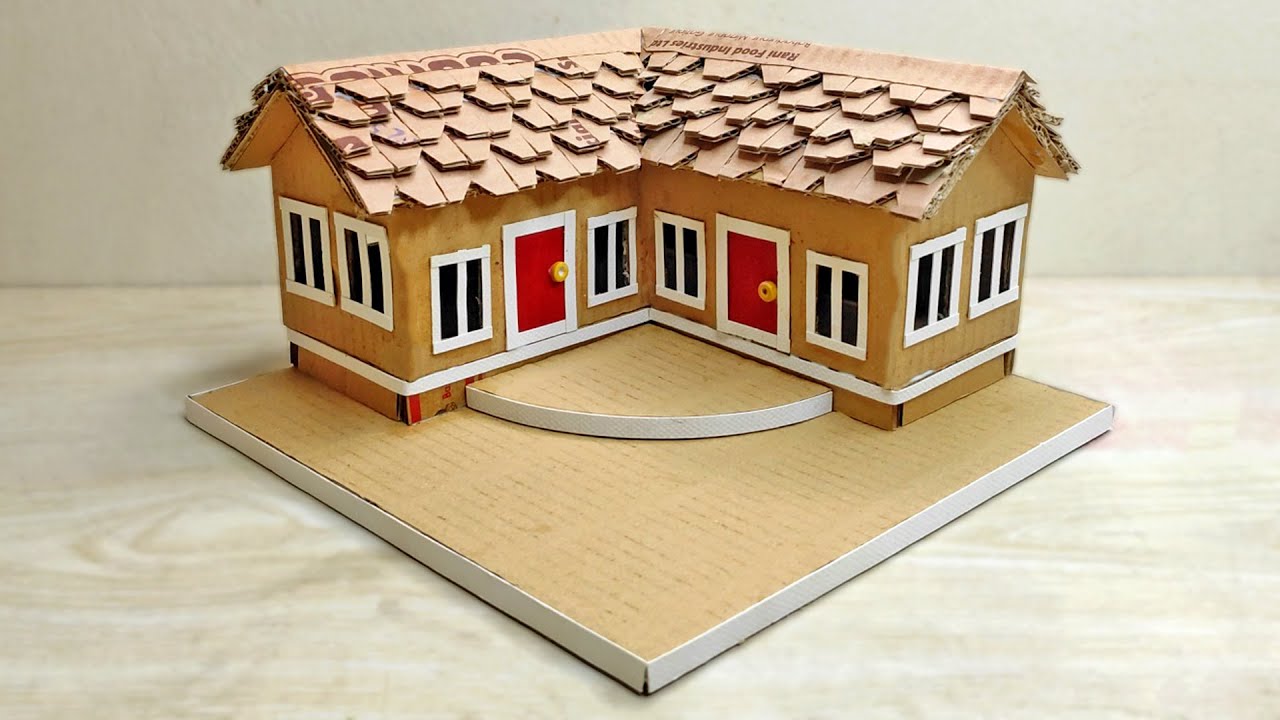 DIY Beautiful Cardboard House | How to Make House with Cardboard ...