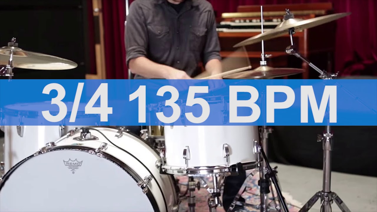 🔴 135 BPM 3/4 Alternative Drums Metronome - YouTube