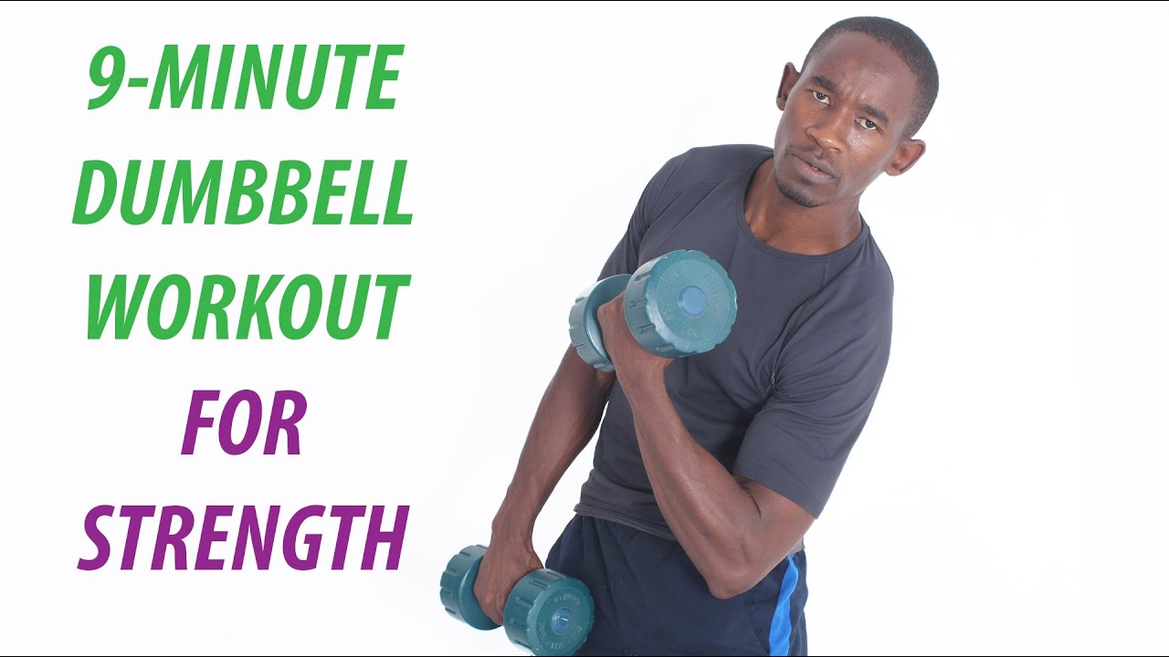 9-Minute Standing Full Body Dumbbell Workout for Strength - YouTube