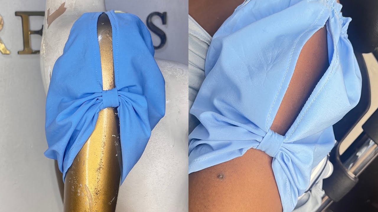 How to make a Stylish Open Split Drape Sleeve - YouTube