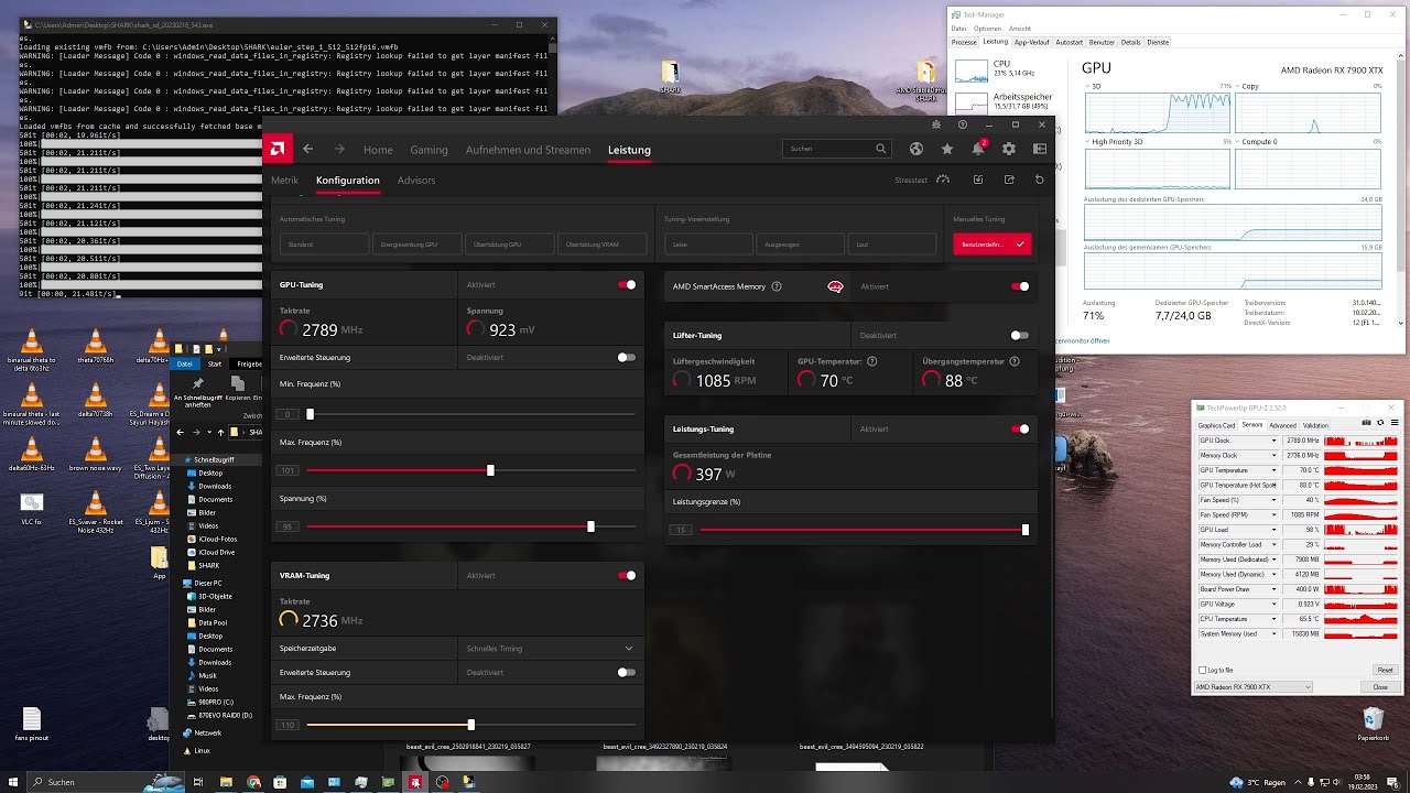 SHARK (v543) Stable Diffusion Text to Image AI on a AMD Radeon 7900 XTX - Adrenalin 23.2.1 WHQL ...
