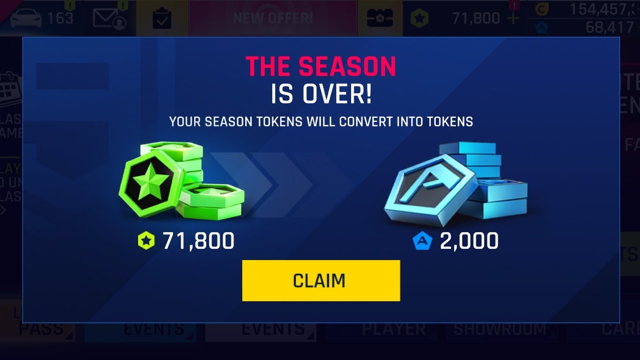Asphalt 9 | Season Tokens conversion to Tokens - YouTube