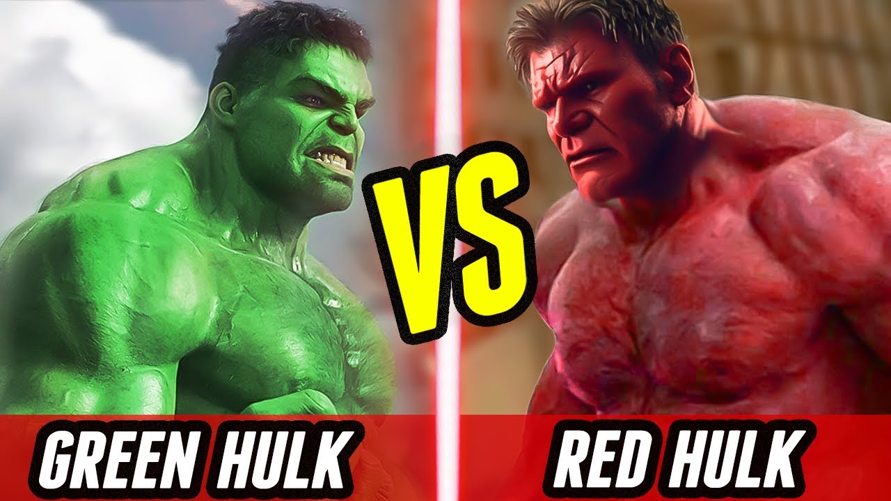 Hulk VS Red Hulk- All Powers Explained Epic Superhero Fight Battle ...