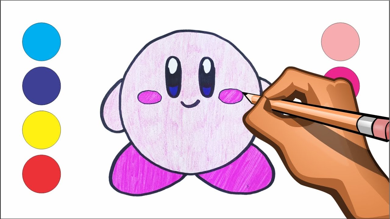 How to Draw Kirby !!! Easy Step-by-Step Drawing Tutorial. - YouTube