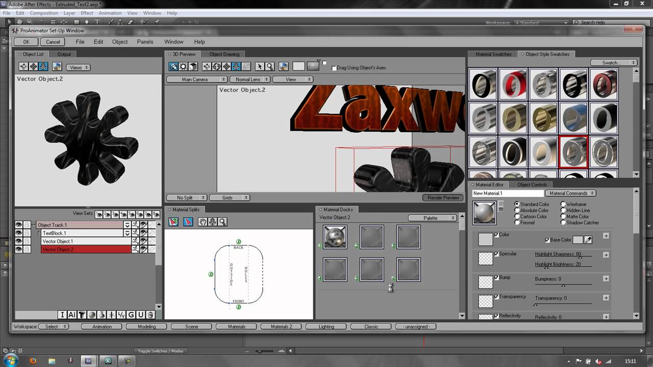 Extruding 3D Text & Shapes 3: Zaxwerks & 3D Applications - YouTube