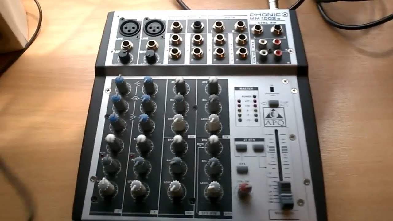 using my phonic mm 1002 a mixer for first time is it hard to use - YouTube
