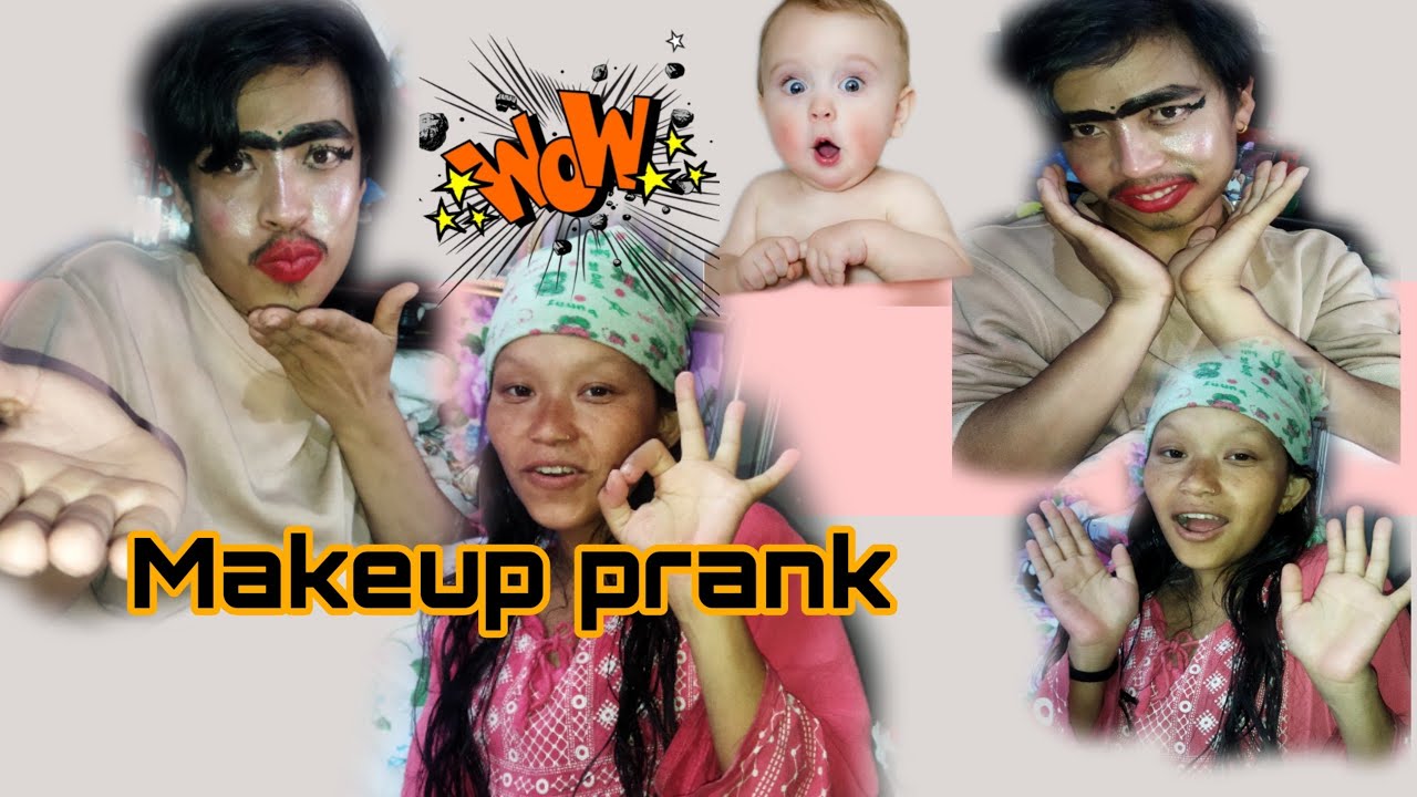 MAKEUP PRANK ||ON MY HUSBAND🤣|| LAST HASO UTHE😆 MERO BUDA KO BILLA 😆 ️ ...