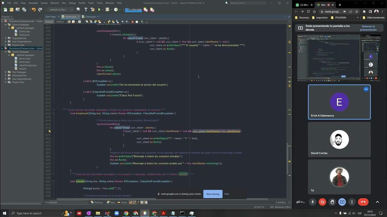 Comunicacion por sockets en Java - Chat bidireccional multicliente ...