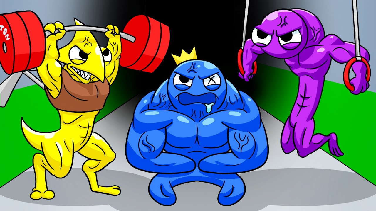 RAINBOW FRIENDS, But They WORKOUT?! (Cartoon Animation) - YouTube