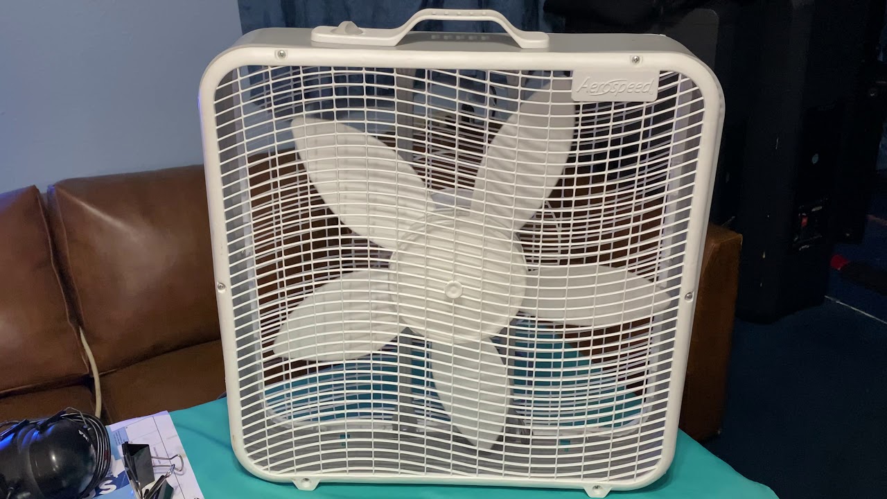 Aerospeed box fan with startup sound - YouTube