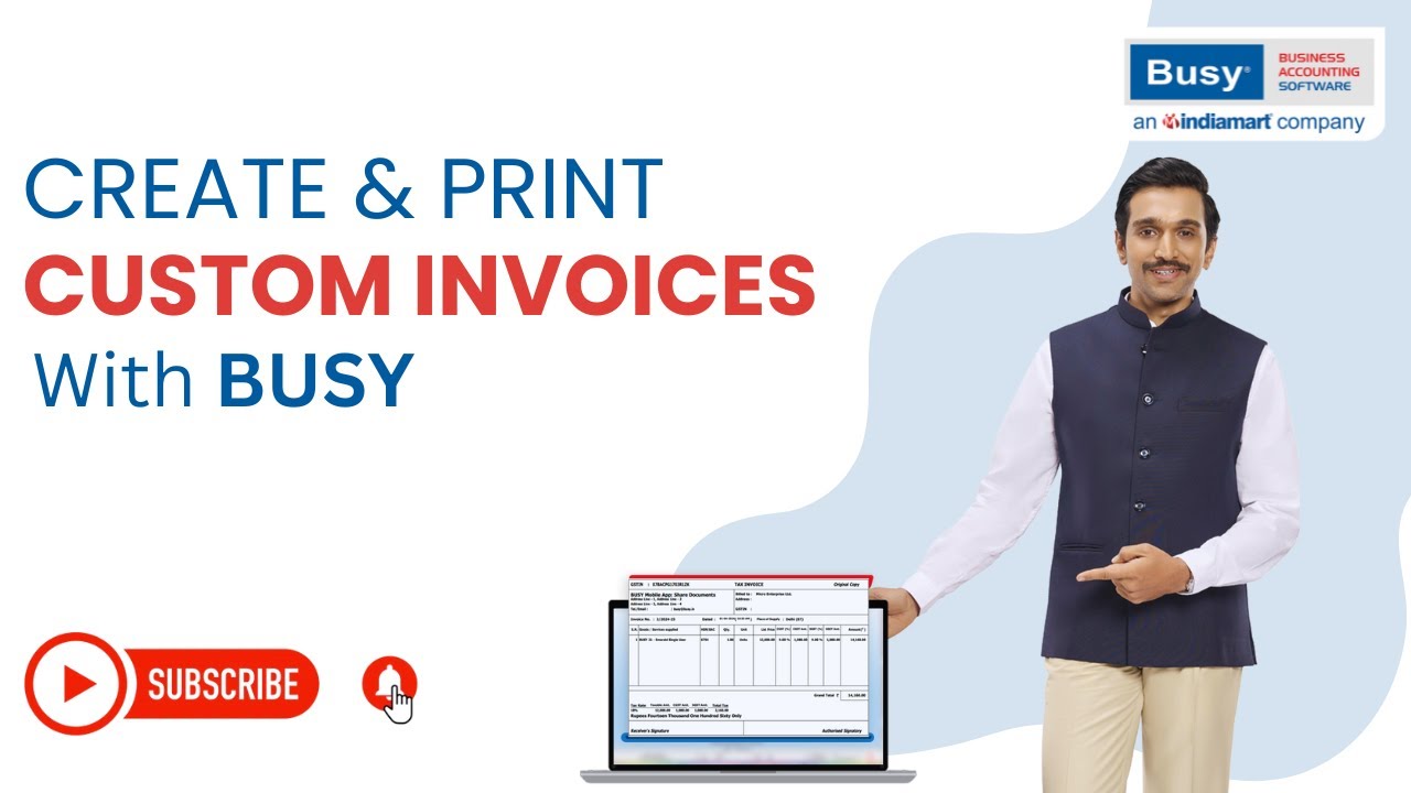 Create Professional Invoices with QR Codes | BUSY - YouTube