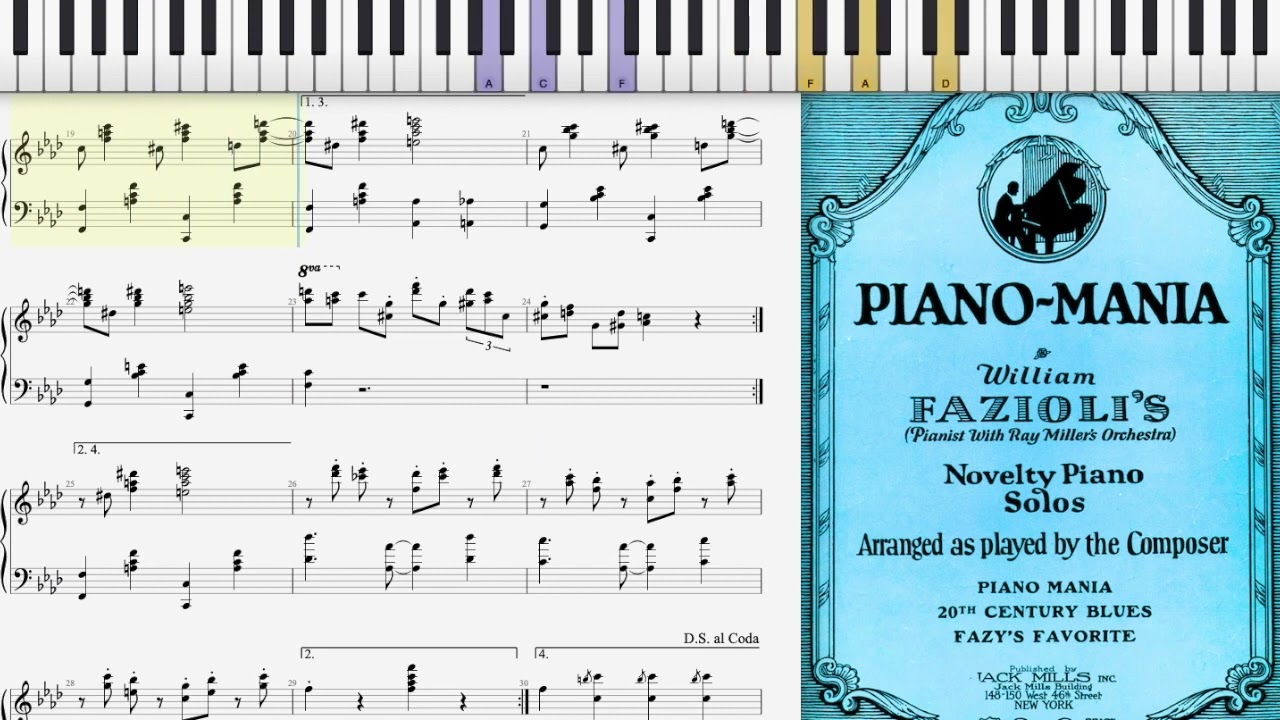 Piano Mania by William Fazioli (1922, Novelty piano) - YouTube