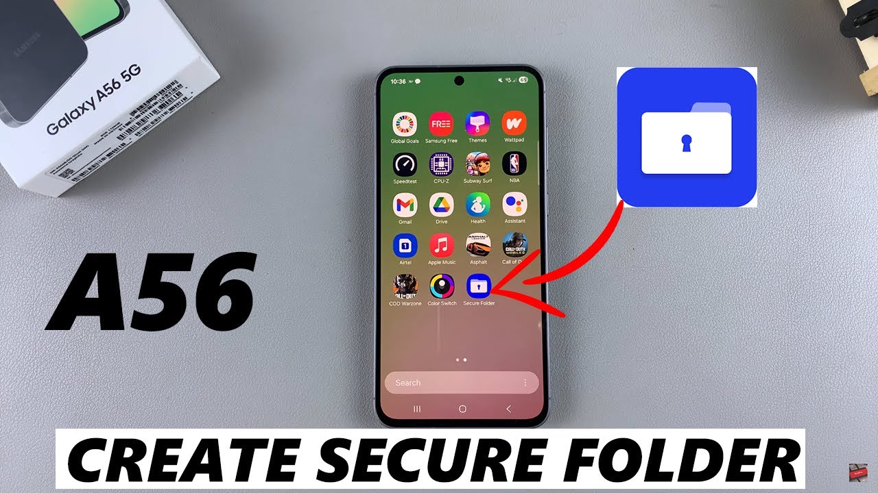 How To Create Secure Folder On Samsung Galaxy A56 - YouTube