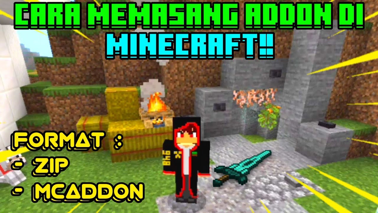 TUTORIAL CARA PASANG ADDON DI MINECRAFT😉 | FORMAT ZIP DAN MCADDON - YouTube