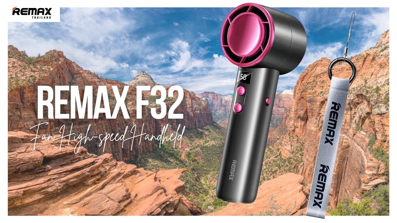 Remax Fan Clamp F32 (Purple) - พัดลมพกพาพร้อมสายคล้องมือ - YouTube