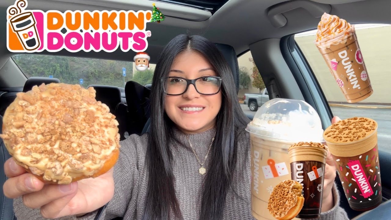 TRYING DUNKIN' DONUTS NEW HOLIDAY DRINKS & TREATS 2024!!🎄🎅🏼 - YouTube