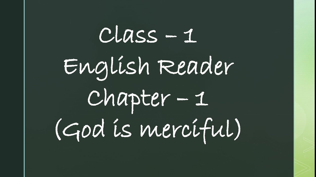 Class 1 English Chapter - 1 - YouTube