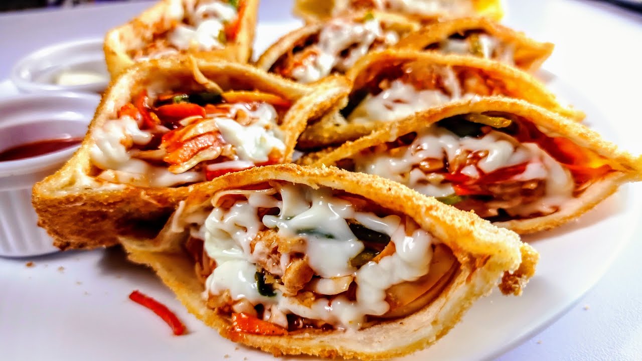 Bread Pockets Recipe | | Chicken Mayo Bread Pockets | Easy Breakfast ...