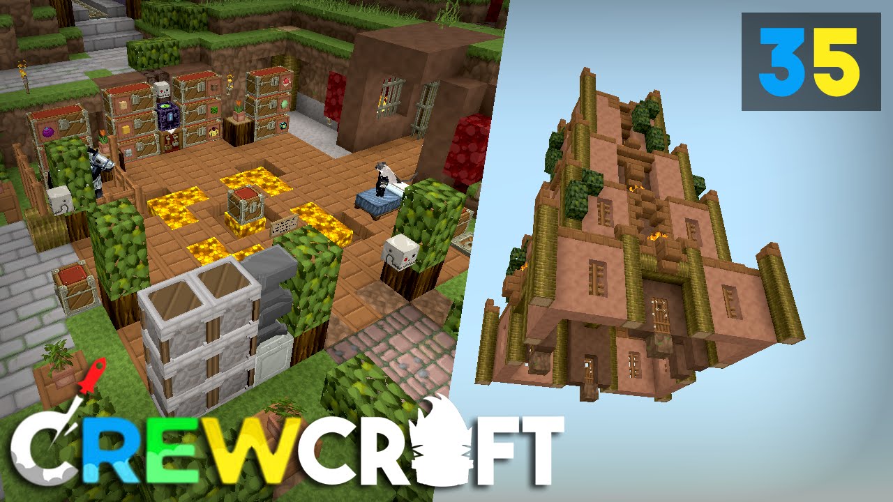 FLYING HOUSE PRANK! :: Crewcraft Minecraft Server E35 - YouTube
